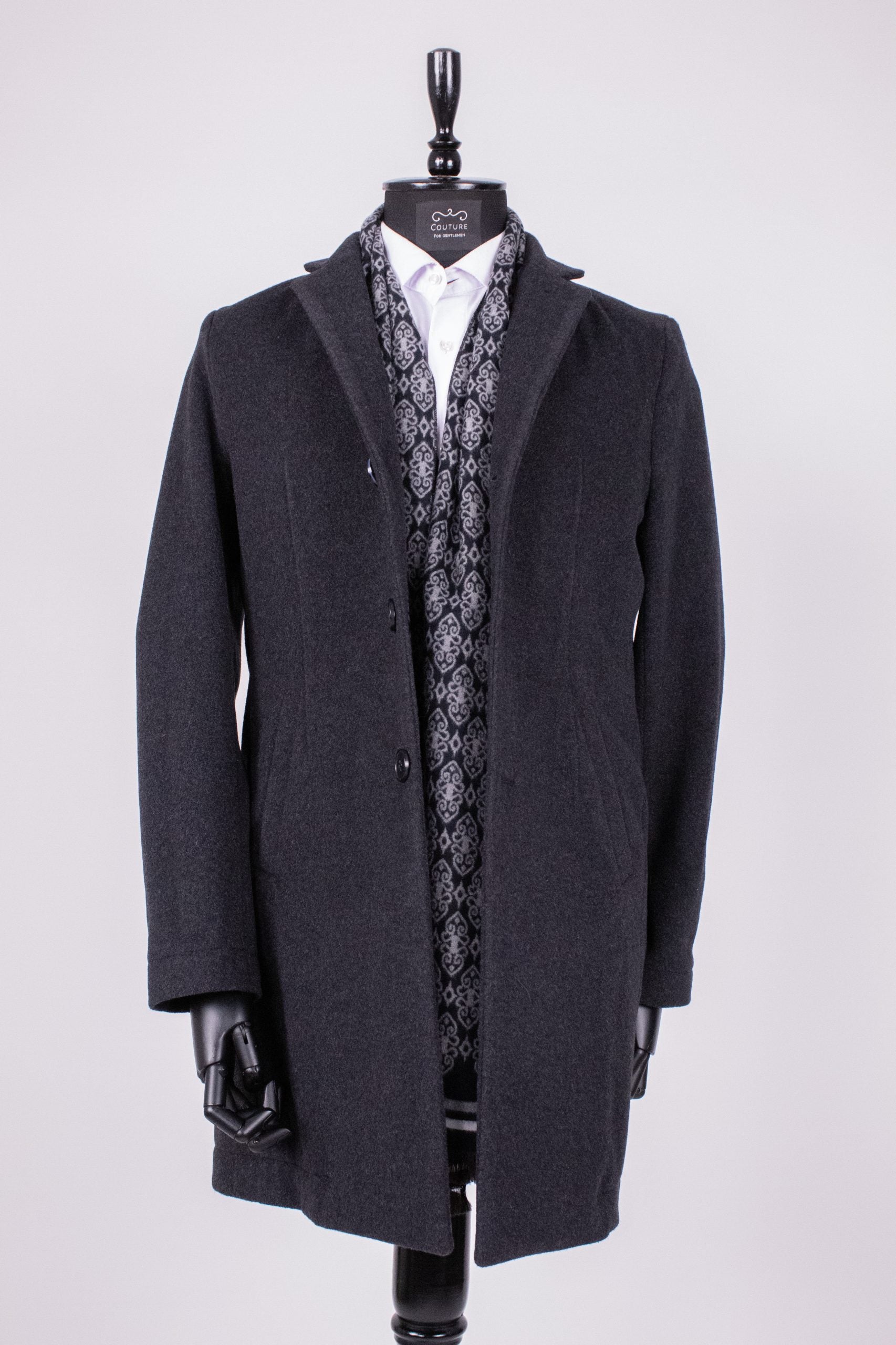 Pardesiu barbati gri antracit, PAR006 – coutureforgentlemen.ro